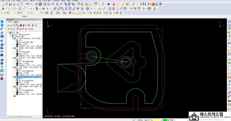 마스터캠 캐드 머시닝센터 Mct Cam 2d 모델링 및 Nc 프로그래밍 컴퓨터응용밀링기능사 컴퓨터응용가공산업기사 기계가공기능장 자격증 기술 실무교육 O102801
