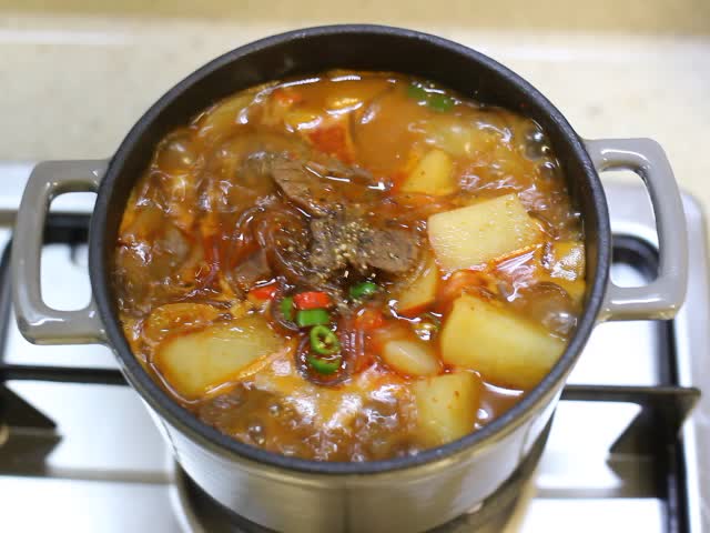 당면요리 소고기감자 넣은 고추장찌개 네이버 블로그