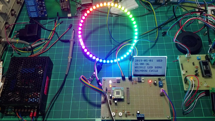 WS2812 LED Demo에 rainbowcycle 효과 추가 : 네이버 블로그