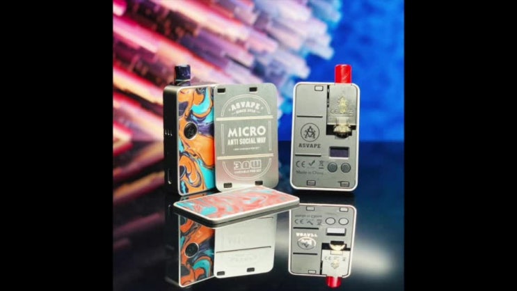 아스베이프 마이크로! AIo기기의 최신판! ASVAPE MICRO KIT 슬라이드형식도어와 메쉬폐호흡코일까지?- 건대 전자담배 ...