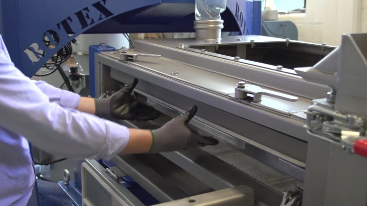 [ROTEX, 로텍스] APEX Screener(정선기,분체진동기,Mesh선별기) : Mesh 교체 영상 - (주)지앤지로텍스 ...