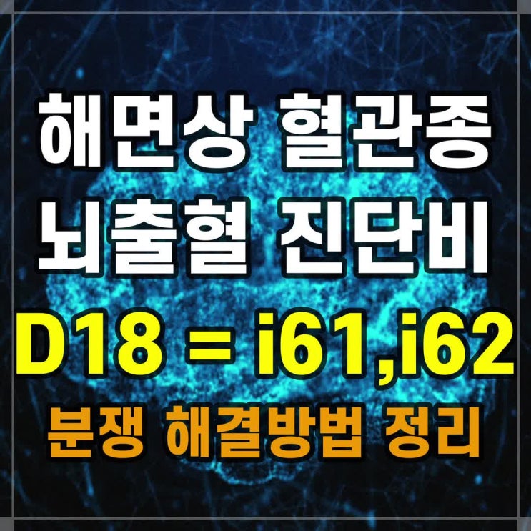 해면상혈관종으로 인한 뇌출혈 진단비 인정방법 정리 (D18 Q28 I61 I62) : 네이버 블로그