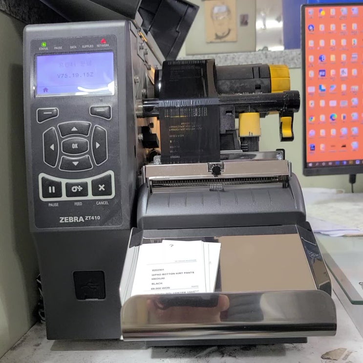 [ZEBRA ZT410 커터기 교체] 가격택 출력프린터 ZT410 300dpi 커터 모듈 문제해결 및 A/S 수리 제브라 라벨 ...