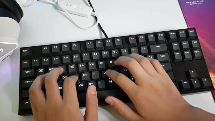 콕스 COX CK87 블랙 게이트론 LED 텐키리스 게이밍 키보드 구입 : 네이버 블로그