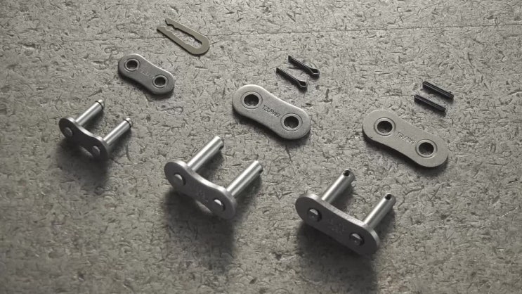 How to connect Tsubaki chain with clips, cotter pins and spring pins ...