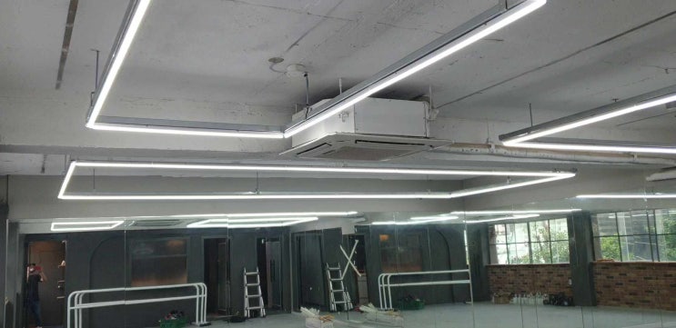 홍대라인조명 상수동연습실 라인조명설치 Led라인조명으로 발레연습실조명 완성하기 네이버 블로그