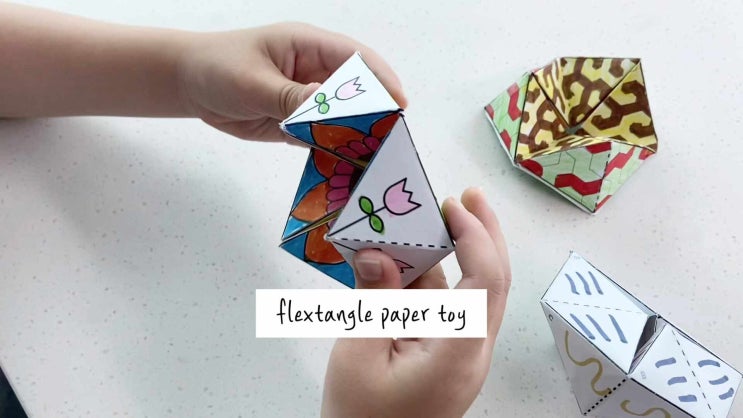 [도안 나눔] flextangle paper toy : 네이버 블로그
