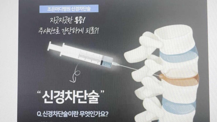 목 신경차단술 허리 신경차단술 목 허리 통증 디스크 협착증 주사치료법 네이버 블로그