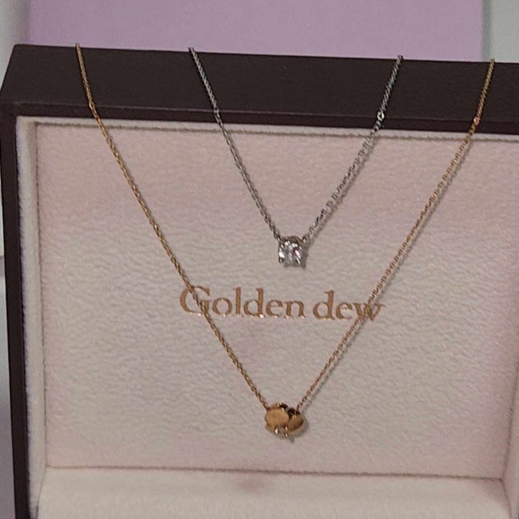 [소장템 리뷰] 골든듀 타임리스 이터널 2C(2부) 목걸이 착샷 포함 상세 리뷰 (+스윗베리뉴와 사이즈 비교!) : 네이버 블로그