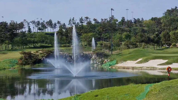 대부도 아일랜드 리조트 Cc 골프클럽 야외 부유분수 골프장분수 실외분수 연못분수 제작시공 네이버 블로그