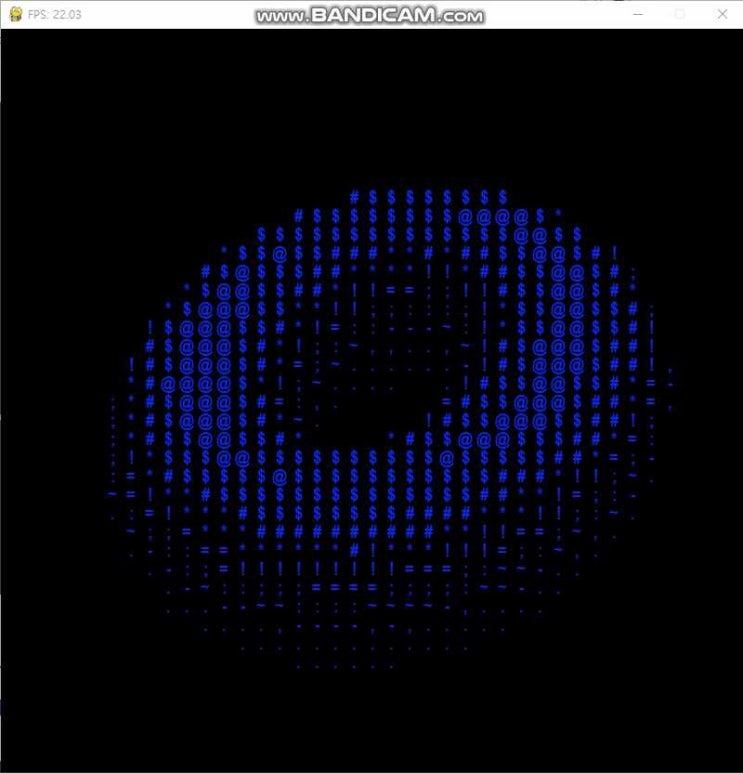 Python 3D 아스키코드로 회전하는 도넛 | Python 프로젝트 : 네이버 블로그
