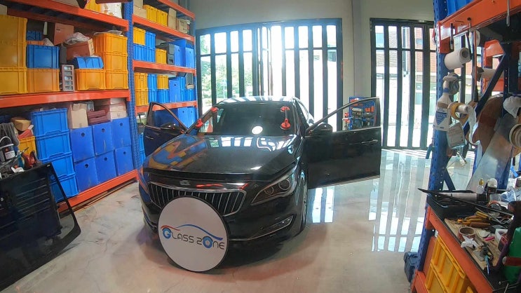 아슬란 전면유리교체 현대자동차 Aslan 돌빵칩으로 파손된 정품 자동차유리교환 및 솔라열차단썬팅을 함께 설치수리한 후기와 내차 전면유리교환 시 정확한 수리가격 정보팁