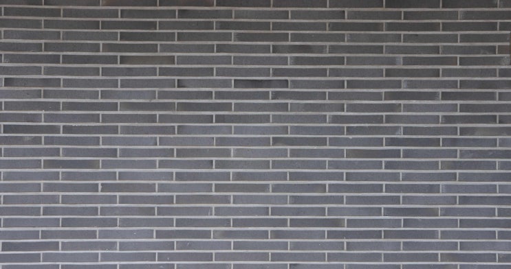 CCK9-0961 블랙 롱브릭 390 MTPL, 회색 줄눈 7대3, real texture (예쁜 건물 외벽 검은색 모노타일 ...