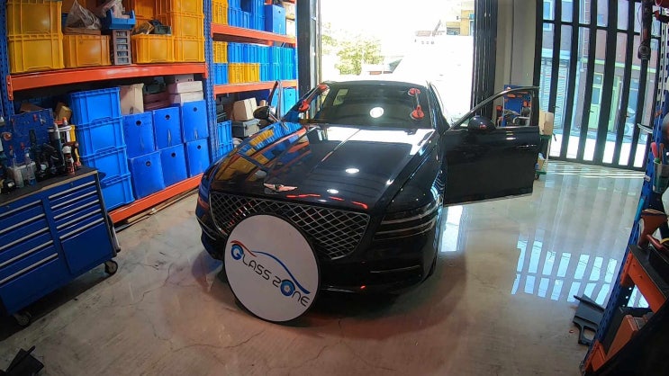 제네시스 G80 앞유리교체 Genesis Rg3 돌칩 깨짐으로 헤드업 전면유리교체 쏠라열차단썬팅을 함께 수리설치한 후기와 내차 앞유리교환 수리비용 정보 Tip