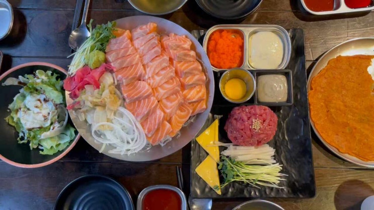 의정부역 맛집 신선한 육회와 연어 무한리필 육회왕자 연어공주 네이버 블로그