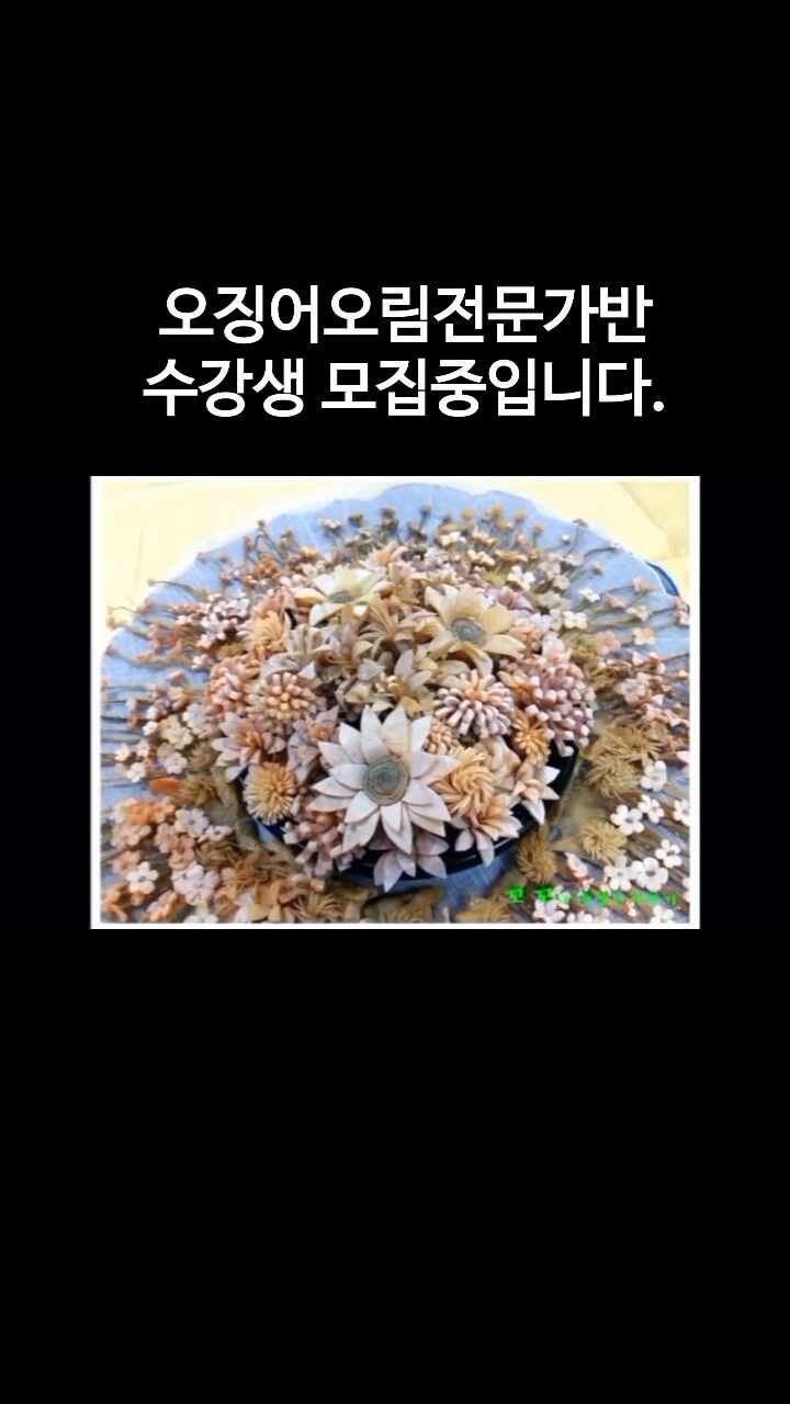 공지 오징어오림전문가반 모집합니다 종합예술혼례음식선물전문가22년차수강생모집대한민국조리기능장직강이정민전통음식연구소
