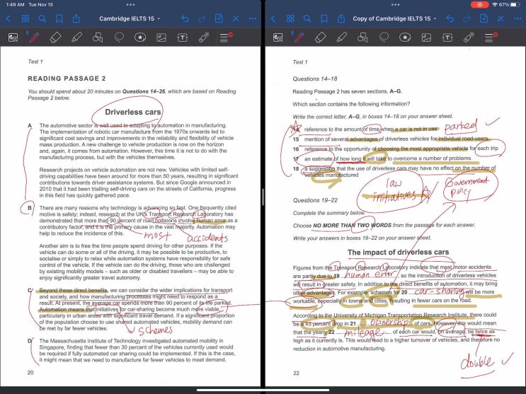 아이엘츠 리딩 풀기 (무음) 캠브리지 15 Test1 passage2 (driverless cars) : 네이버 블로그
