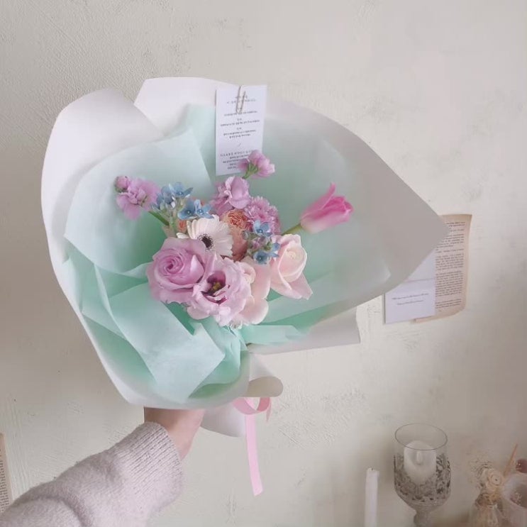 파스텔톤의 예쁜 꽃다발 선물 관저동꽃집 라르보플라워 대전꽃집 가수원동꽃집 관저동꽃다발 대전꽃다발 대전예쁜꽃다발 관저동예쁜꽃