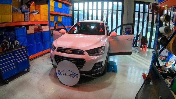 쉐보레 캡티바 자동차유리교체 스톤 돌빵칩 파손으로 Captiva 쏠라센서차음 옵션 차 앞유리교체 과정 소개와 내 정품 유리교환시 정확한 수리견적 알아보기 방법 Tip