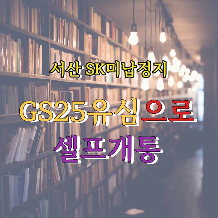 서산선불폰 GS25유심으로 KT망 셀프개통 방법 : 네이버 블로그