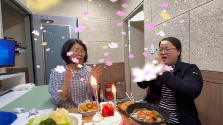 파티 생일 파리바게트 케이크 딸기 블라썸 주문제작 생크림 네이버 블로그
