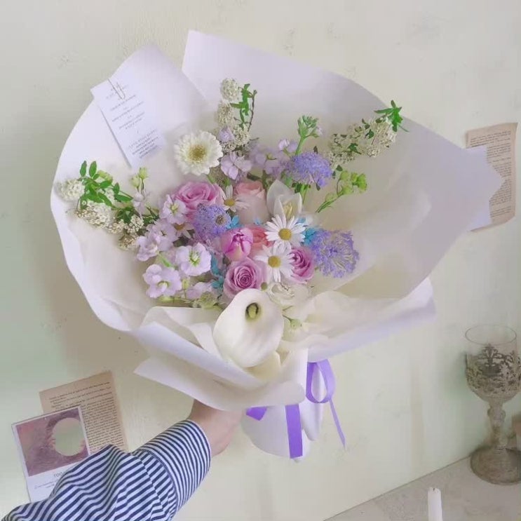 파스텔톤의 예쁜 꽃다발 선물 관저동꽃집 라르보플라워 대전꽃집 가수원동꽃집 관저동꽃다발 대전꽃다발 대전예쁜꽃다발 관저동예쁜꽃