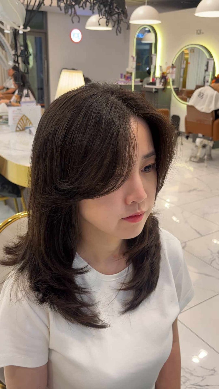 레이어드컷 중단발레이어드 레이어드c컬펌 윈터쌤 네이버 블로그