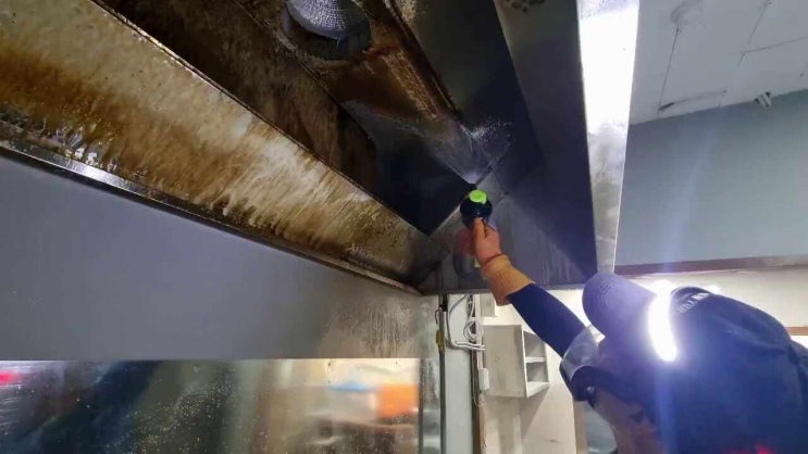 부여규암 상가건물 또봉이 통닭치킨집 음식점 식당 매장 주방 후드덕트닥트 기름때청소 내부 홀까지 말끔하게 네이버 블로그