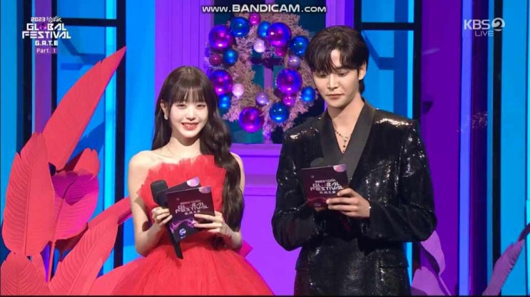 뮤직뱅크 글로벌 페스티벌 MC 오프닝 멘트/장원영 & 로운/KBS : 네이버 블로그