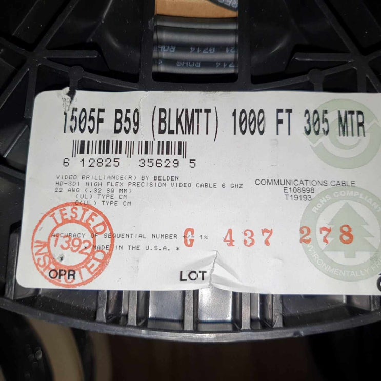 BELDEN 1505F Black 300미터, 케이블 맵(주) Leoni Kerpen SWA 아모드 베이직 프로피버스 케이블 ...