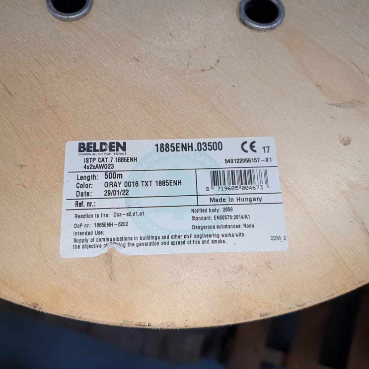 BELDEN 1885ENH Gray 500미터, Audio Power Cable, Portable Cordage Belden ...
