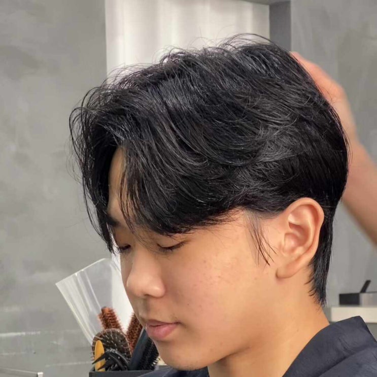 세미리프컷 리프컷 리프펌 리프컷스타일 남자긴머리스타일 남자머리파마 남자머리추천 인천미용실 청라미용실 청라남자머리 데탕트 미용실