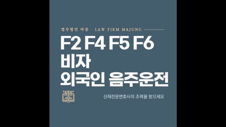 F2 F4 F5 F6 비자 외국인음주운전 심각하기에 : 네이버 블로그