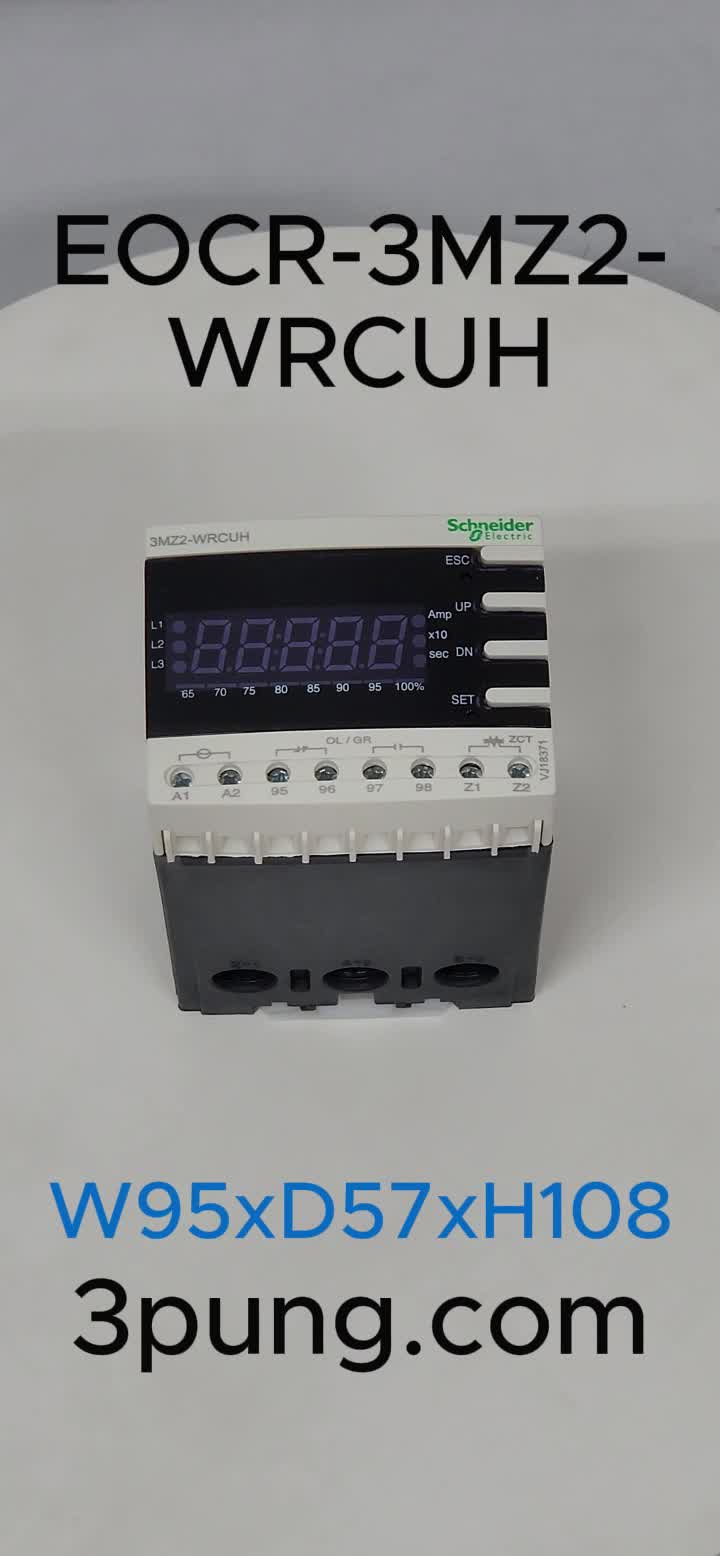 슈나이더, EOCR-3MZ2, 과전류보호, 부족전류보호, 역상보호, 결상보호, 지락전류보호, 불평형전류보호, 운전시간저장, 고장원인저장기능, Fail Safe선택기능, 삼풍 ...