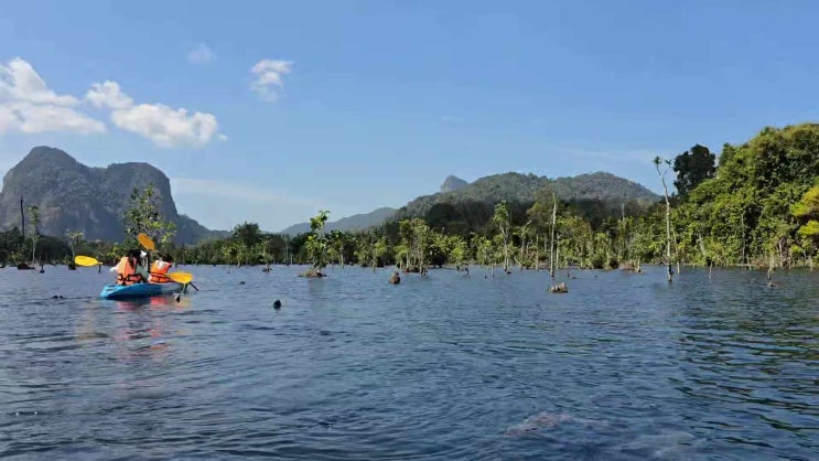 태국 끄라비 5박 7일 여행 DAY 3 l Klong Root 카약, 끄라비 코끼리 보호소, Radarom Spa, Pizza ...