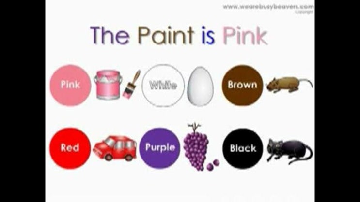 [영어동요] The paint is pink (색깔을 영어로) : 네이버 블로그