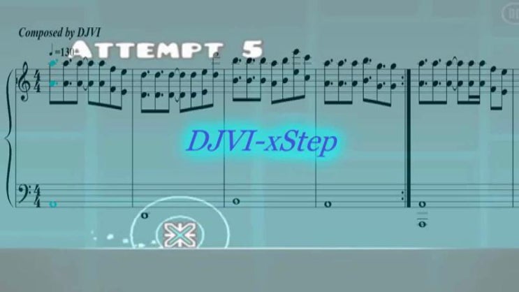 Geometry Dash-xStep/지오메트리대쉬 악보/지오메트리대쉬 피아노/지오메트리대쉬 피아노 악보/Geometry Dash ...