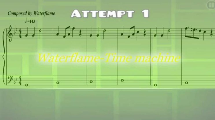 Geometry Dash-Time machine/Geometry Dash 악보/Geometry Dash 피아노/Geometry ...
