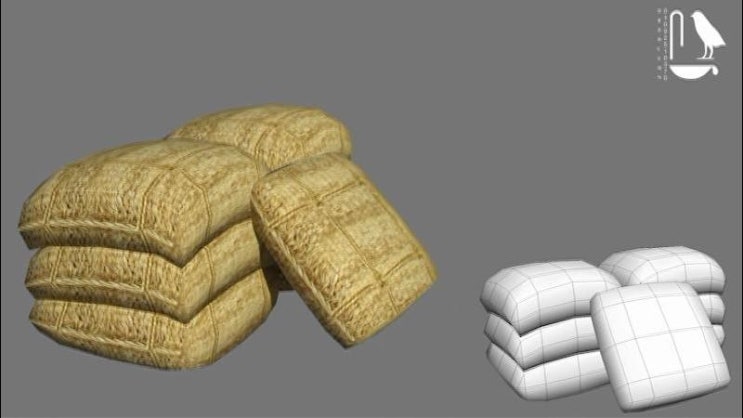 쌀가마니 (Rice bag) 3D Model : 네이버 블로그