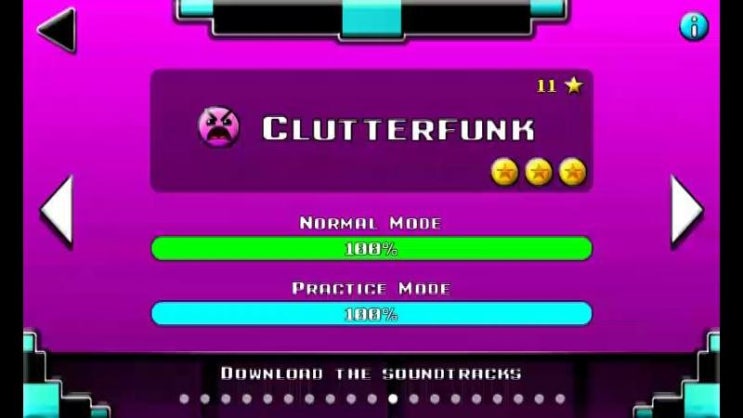 Geometry Dash(지오메트리 대쉬) 공략/코인 공략 #11 ClutterFunk : 네이버 블로그