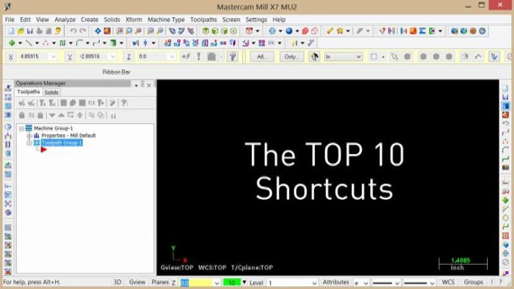 Top 10 Shortcuts in Mastercam - Cimquest 2 Minute Tuesday : 네이버 블로그