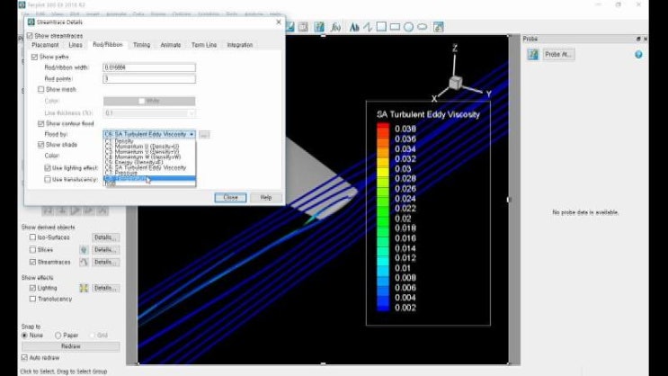 Tecplot 360EX 응용 - Streamtraces의 (리본 스타일) 및 Slice 도구를 활용한 날개 유동영역 Twisted 지점 확인 및 시각화 작업. : 네이버 블로그