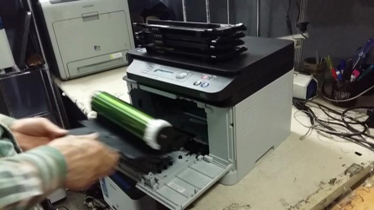 SL-C482 SL-C483FW 이미징유닛 교체 현상기 교체 드럼교체 동영상 : 네이버 블로그