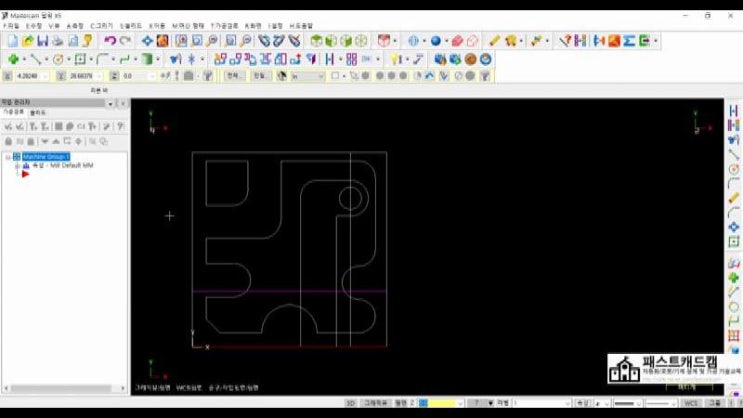 마스터캠 머시닝센터 센트롤 Mct Cam 2d 모델링 및 Nc 프로그래밍 컴퓨터응용밀링기능사 컴퓨터응용가공산업기사 기계가공기능장 자격증 기술 교육 O082202