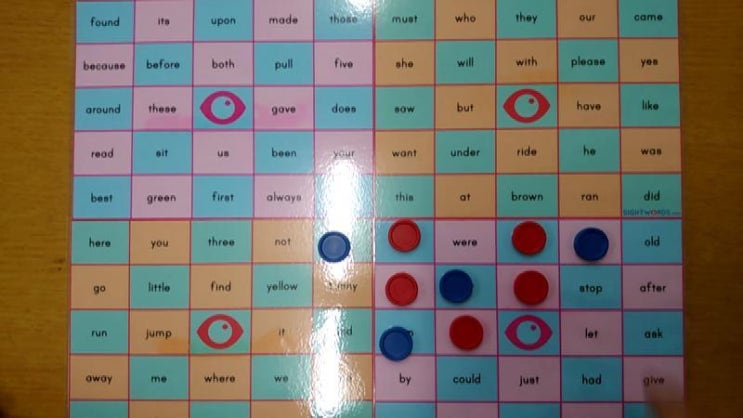 [울산 동구 톡소리영어] Sight Word - Five in a Row Game! : 네이버 블로그
