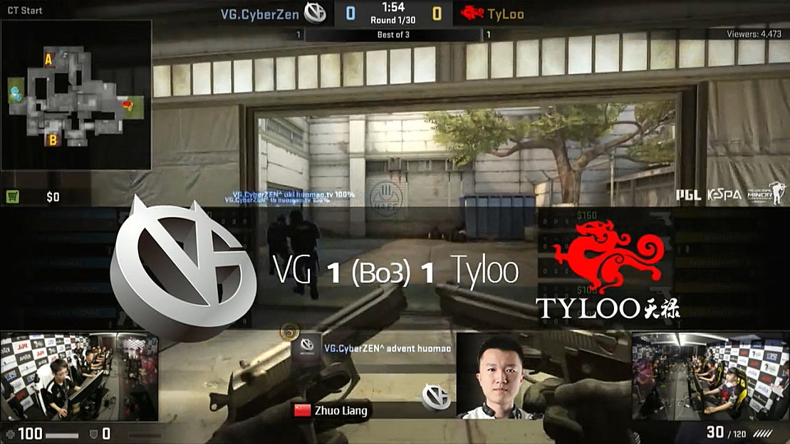 TyLoo vs VG. CyberZen Day2 4강 1경기 3세트 PGL CS:GO Asia - 네이버 TV