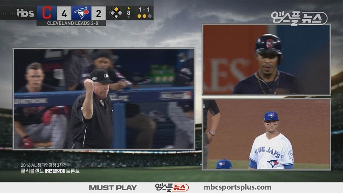 ＜2016 메이저리그 ALCS 3차전＞ 이닝 종료를 알리는 로저스 센터의 함성소리 - 8회초 H/L - 네이버 TV