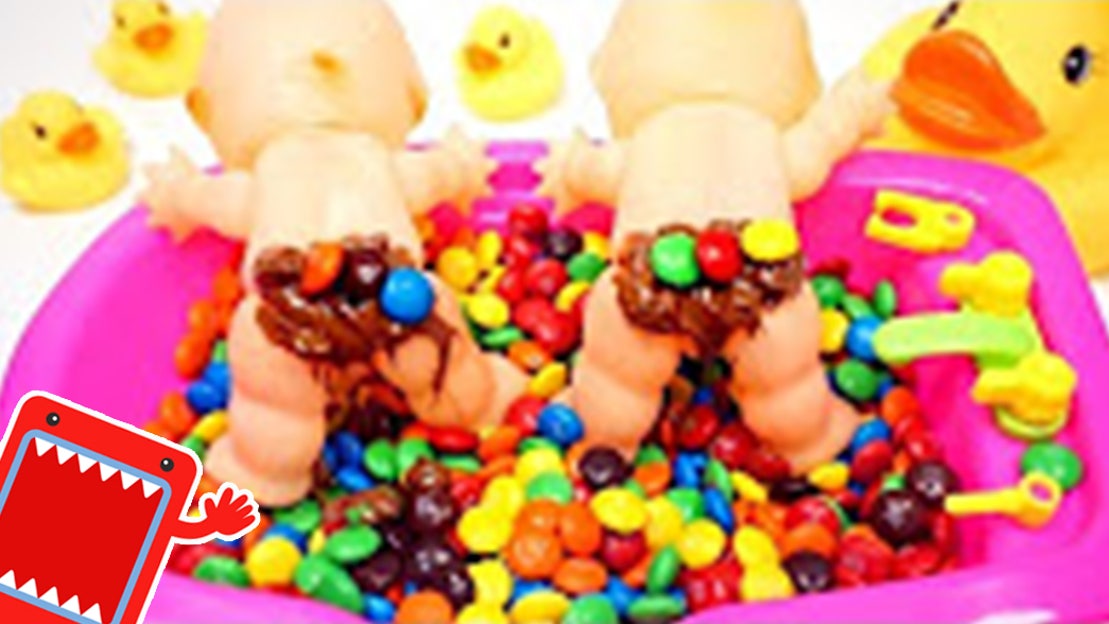 Colors Chocolate Candy Poop Twin Baby Doll Bath Time Shower Play For ...