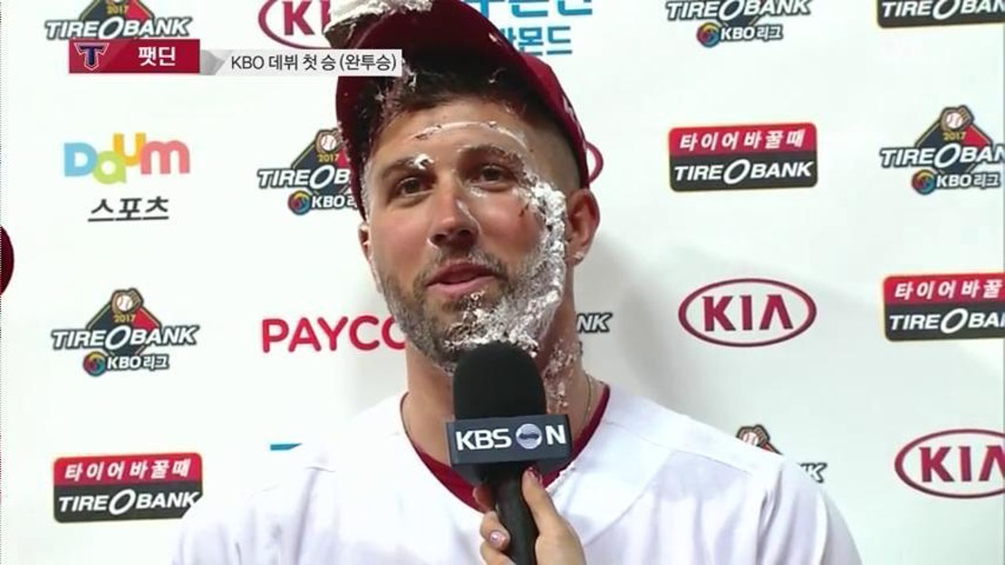 [KBO리그] '첫 승을 완투로' KIA 팻딘 선수 경기 후 인터뷰 (04.14) - 네이버 TV