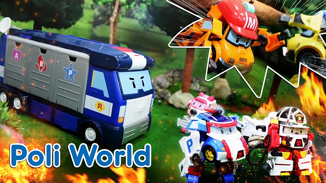 POLI World : Robocar POLI Stop motion series I POLI rescues the forest ...